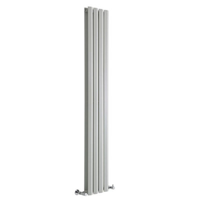 White Vertical Double Diamond Panel Radiator 1780mm x 280mm
