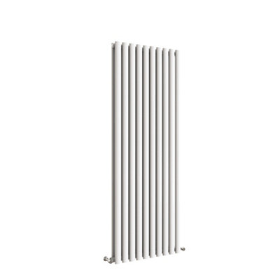 White Vertical Radiator Double Oval Column (H)1600mm (W)590mm 8940 BTU ...