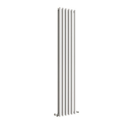 White Vertical Radiator Double Oval Column (H)1800mm (W)354mm 6908 BTU ...