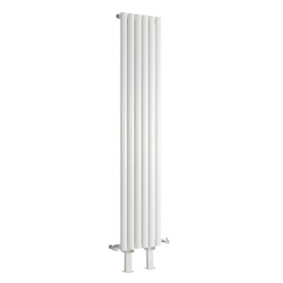 White Vertical Single Panel Radiator Feet 354mm x 1780mm