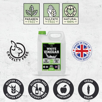 White Vinegar Cleaning 2 x 5ltrs - 10 Litres HIGH STRENGTH 20% - All ...