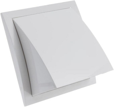 White Wall Outlet Duct Cowl 190mm x 190mm / 150mm