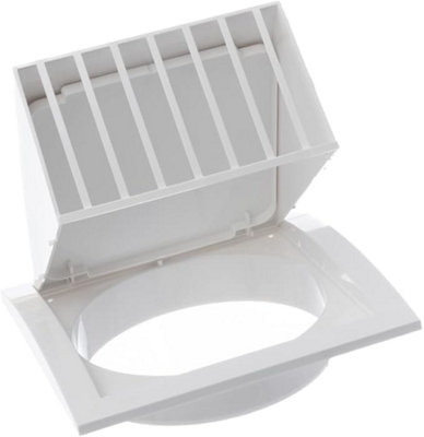 White Wall Outlet Duct Cowl 190mm x 190mm / 150mm