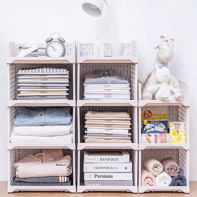 White wardrobe drawer storage cabinet clothes wardrobe stackable ...