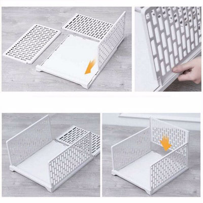 WHITE WARDROBE DRAWER STORAGE CABINET CLOTHES WARDROBE STACKABLE ...