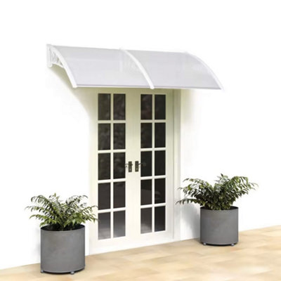 White Waterproof Front Door Canopy Outdoor Awning Window Garden Canopy ...