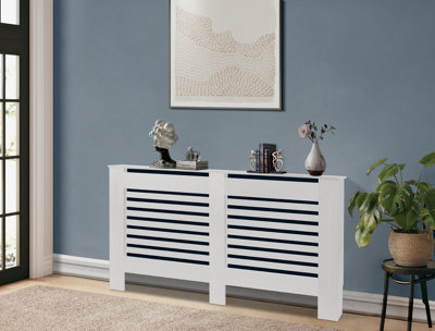 White Wooden Radiator cover - 152cm x 82cm x 19cm