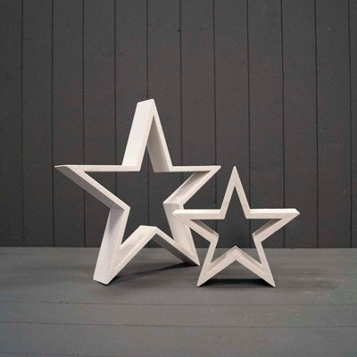 White Wooden Star Christmas Decoration | DIY at B&Q