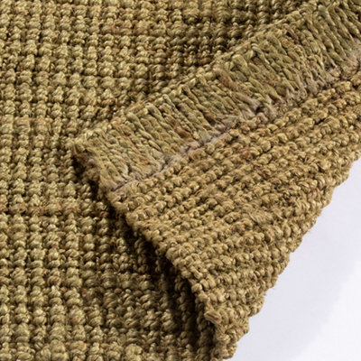 Whitefield 45x75cm Olive Handwoven Boucle Mat
