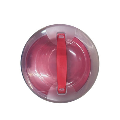 Whitefurze 30cm Round Plastic Cake Box Red/Clear Airtight Container ...