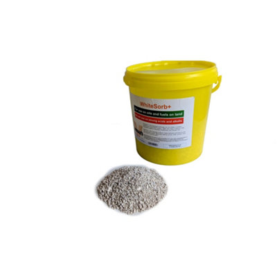 WhiteSorb+ 5 Litre Clay Absorbent Granules Yellow Bin Spill Control for ...