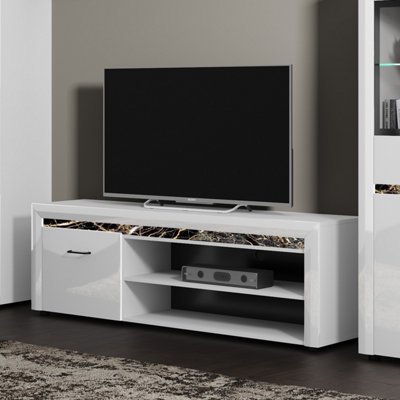 Whitney 1 Door TV Unit with 2 Shelves and Decorative Panel | £218 at B&Q
