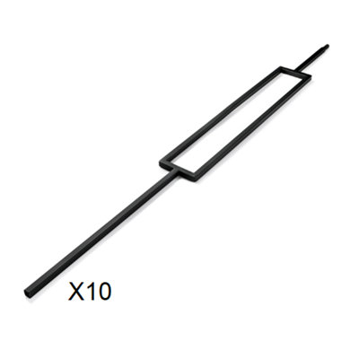 Whittington Black Metal Rectangular Stair and Landing Spindle - 10 Pack ...