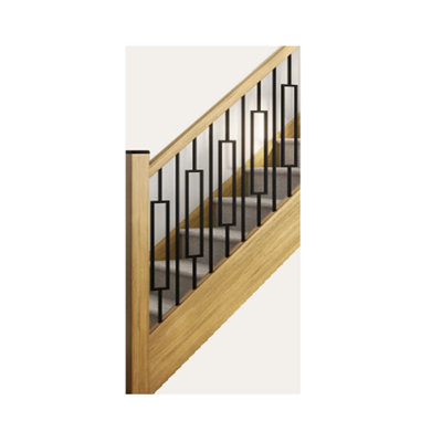 Whittington Black Metal Rectangular Stair and Landing Spindle - 10 Pack ...