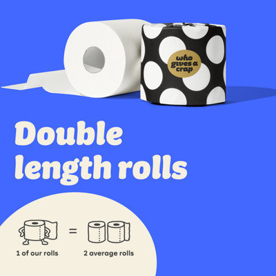 Who Gives A Crap Double Length Premium Bamboo Toilet Paper - 48 Pack