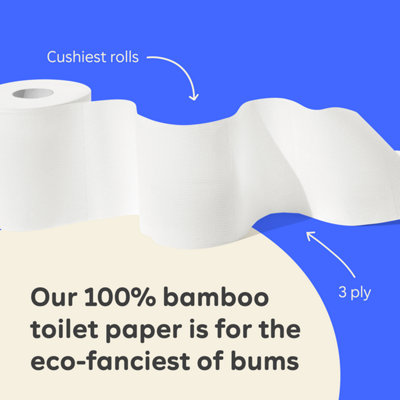 WHO GIVES A CRAP DOUBLE LENGTH PREMIUM BAMBOO TOILET PAPER - 48 PACK