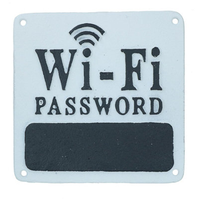 Wi-Fi Password Cast Iron Sign Plaque Wall Door House Hotel Bar Cafe ...