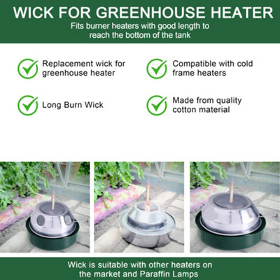 Wick replacement for anti frost greenhouse or cold frame heater ...