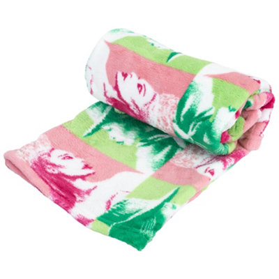 Wicked Fleece Elphaba and Glinda Blanket Pink/Green/White (150cm x 120cm)