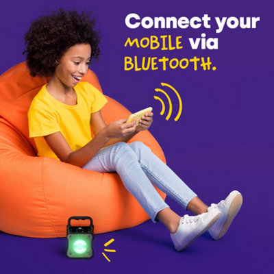 Wicked Gizmos Mini Bluetooth Karaoke Speaker with LED Disco Lights USB ...