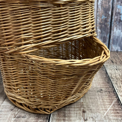 Wicker Willow Onion Hopper Kitchen Storage