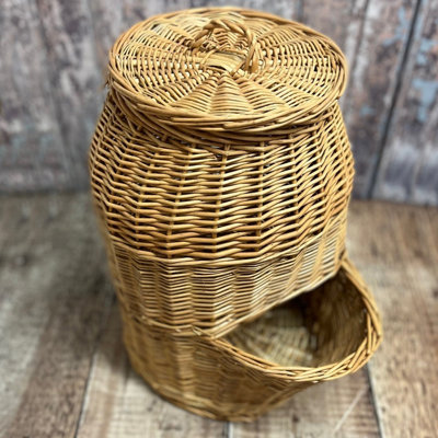 Wicker Willow Onion Hopper Kitchen Storage