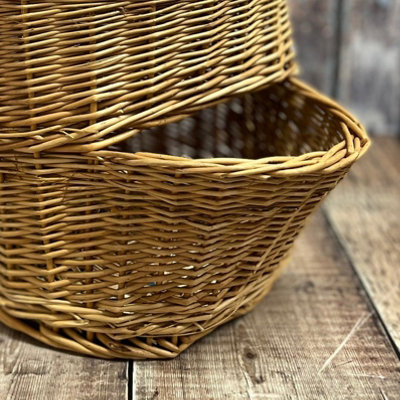 Wicker Willow Onion Hopper Kitchen Storage