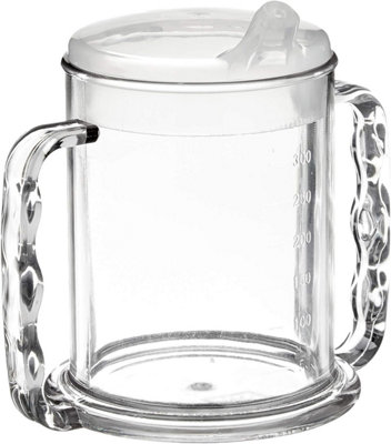Wide Base Twin Handled Cup with Spout - Drinking Aid for the Elderly ...