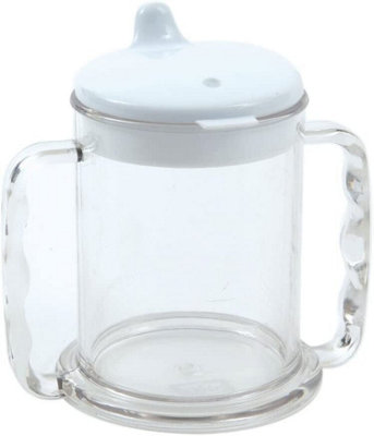 Wide Base Twin Handled Cup with Spout - Drinking Aid for the Elderly ...