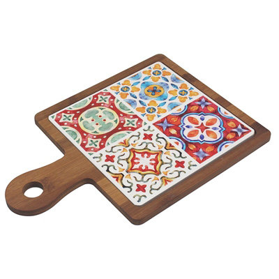 Wide Cheese Board Tuscany Boho Style Mediterranean Charcuterie Serving Tray