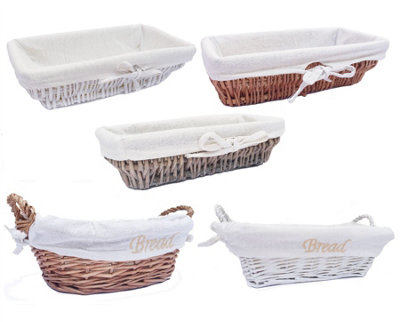 Wider SHALLOW Wicker Storage Basket Hamper Basket Pine,X Small 29 x 15. ...