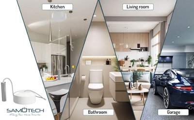 WIFI Smart pull cord dimmer switch - White/Silver Pull