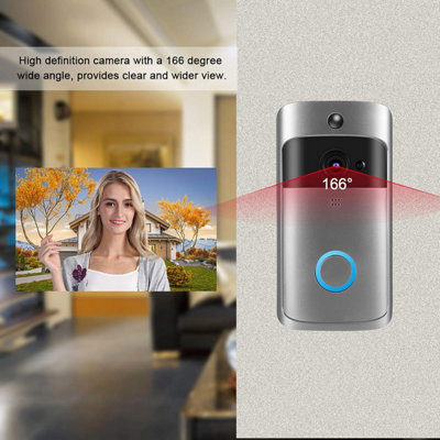 WIFI WIRELESS VIDEO DOORBELL SMART PHONE CAMERA DOOR BELL RING INTERCOM ...