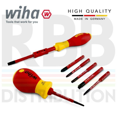 Wiha 41233 SoftFinish electric slimVario Screwdriver Set, 10 Piece WHA41233