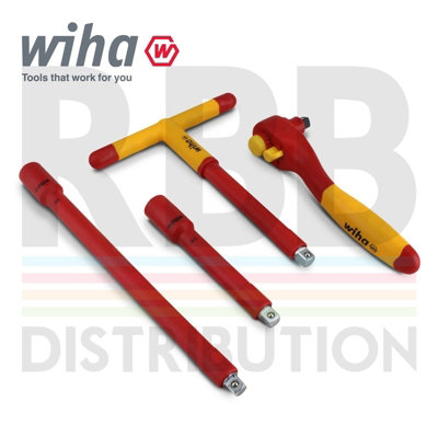 Wiha 43023 Insulated 3/8in Ratchet Wrench Set, 21 Piece (inc. Case ...