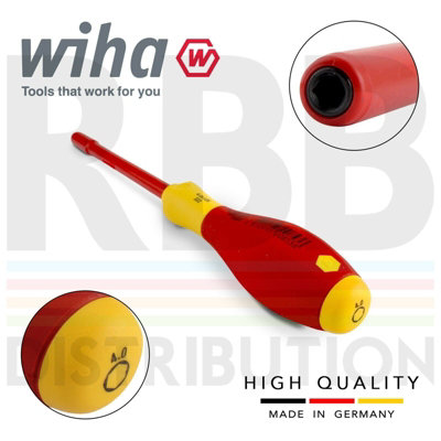 Wiha Hex Driver Screwdriver 1000v VDE Electrician 4mm Hex SoftFinish ...