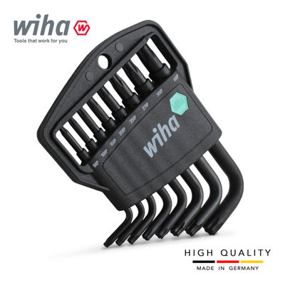 Wiha L-key Allen Key Set Classic Holder Torx Plus Short 8pc Black ...