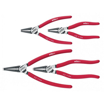 Wiha Magictips Clic Circlip Pliers Set, 4 Piece Multi Colour (185mm)