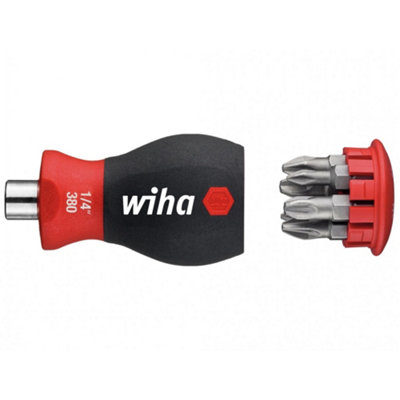 Wiha Magnetic Softfinish Stubby Screwdriver With Bit Magazine (ph, Pz ...