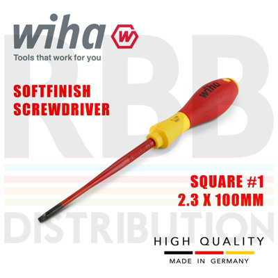 Wiha Screwdriver Square Scrulox Robertson Electrician 1000v VDE SlimFix ...