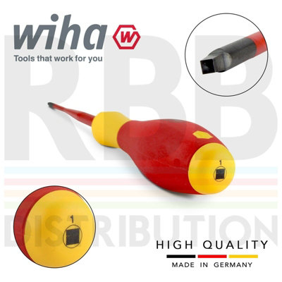 Wiha Screwdriver Square Scrulox Robertson Electrician 1000v VDE SlimFix ...