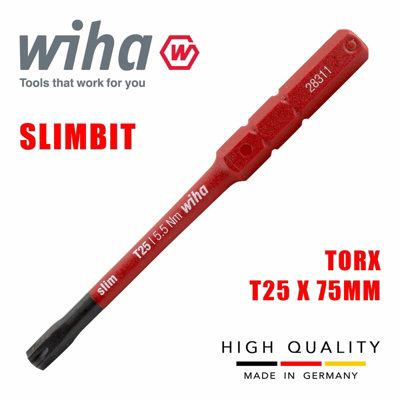 Wiha Slimbit Screwdriver SlimVario PZ SL PH Torx HEX 75mm 1000v VDE ...