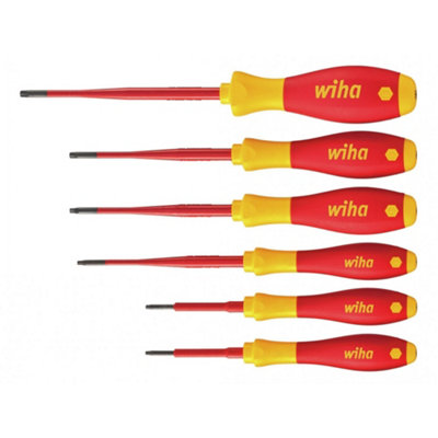 Wiha Softfinish Electric Slimfix Torx Screwdriver Set, 6 Piece Multi ...