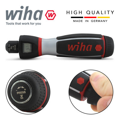 Buy Wiha Torque Screwdriver Hex 4mm ITorque 0 8 to 3 NM With Digital ...