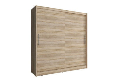 Wiki Contemporary Wardrobe 8 Shelves 1 Hanging Rail 2 Sliding Doors in ...