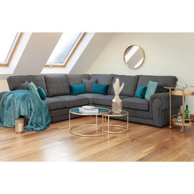 WILCOT FULL BACK FABRIC SOFA LARGE CORNER