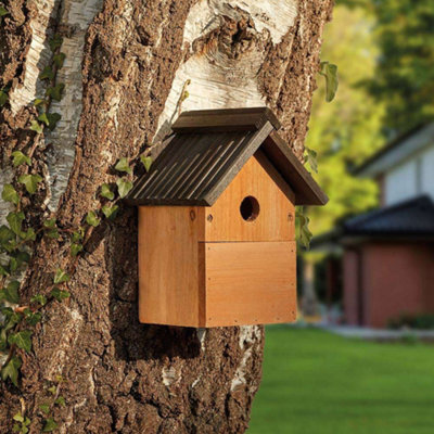 Wild Garden Bird Box, Traditional Wooden Bird House Multi-Purpose Bird ...