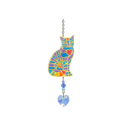 Wild Things Crystal Dream Suncatcher Rainbow Cat