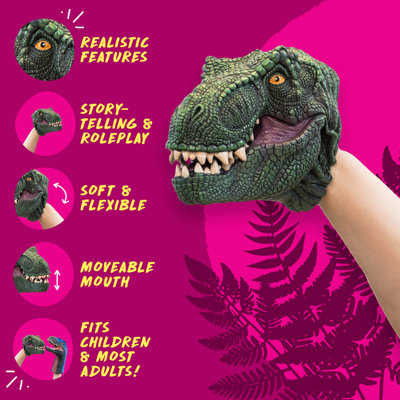 Wild Thingz Hand Puppet - T-rex - Green