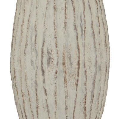 Wildbloom Large White Ceramic Fin Vase 490mm H x 270mm W Matt Finish